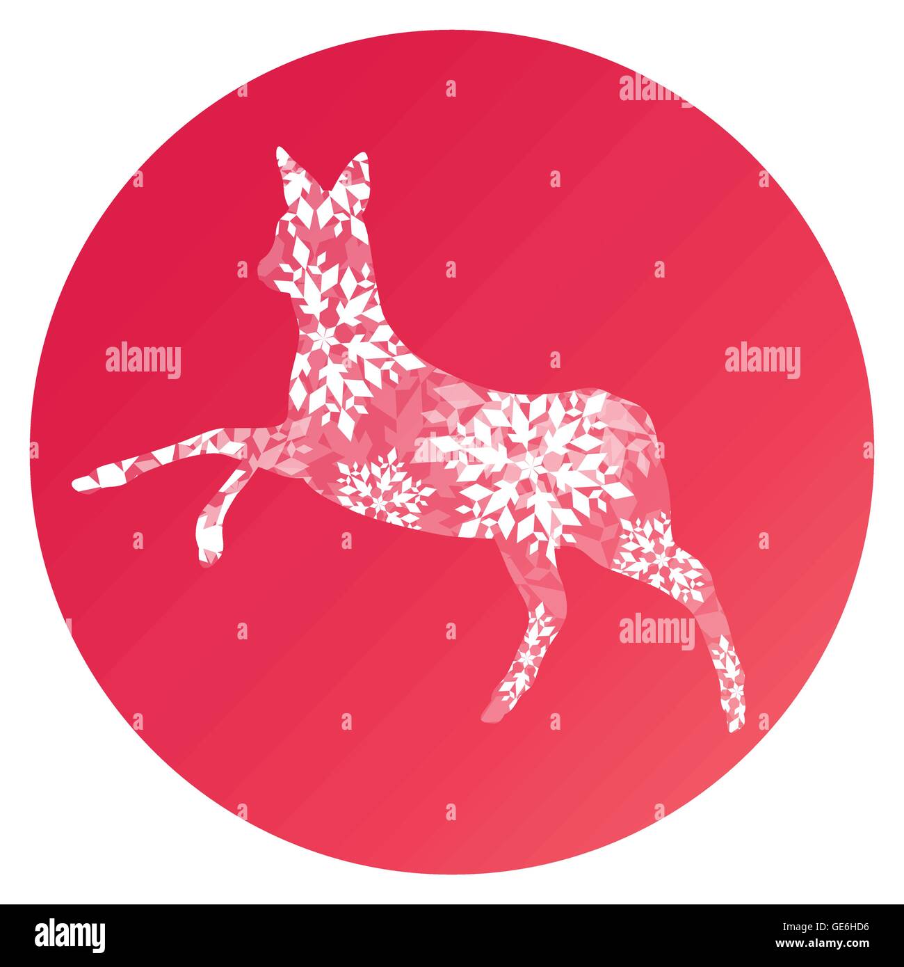 Doe young deer made of snowflakes winter concept abstract Happy New ...