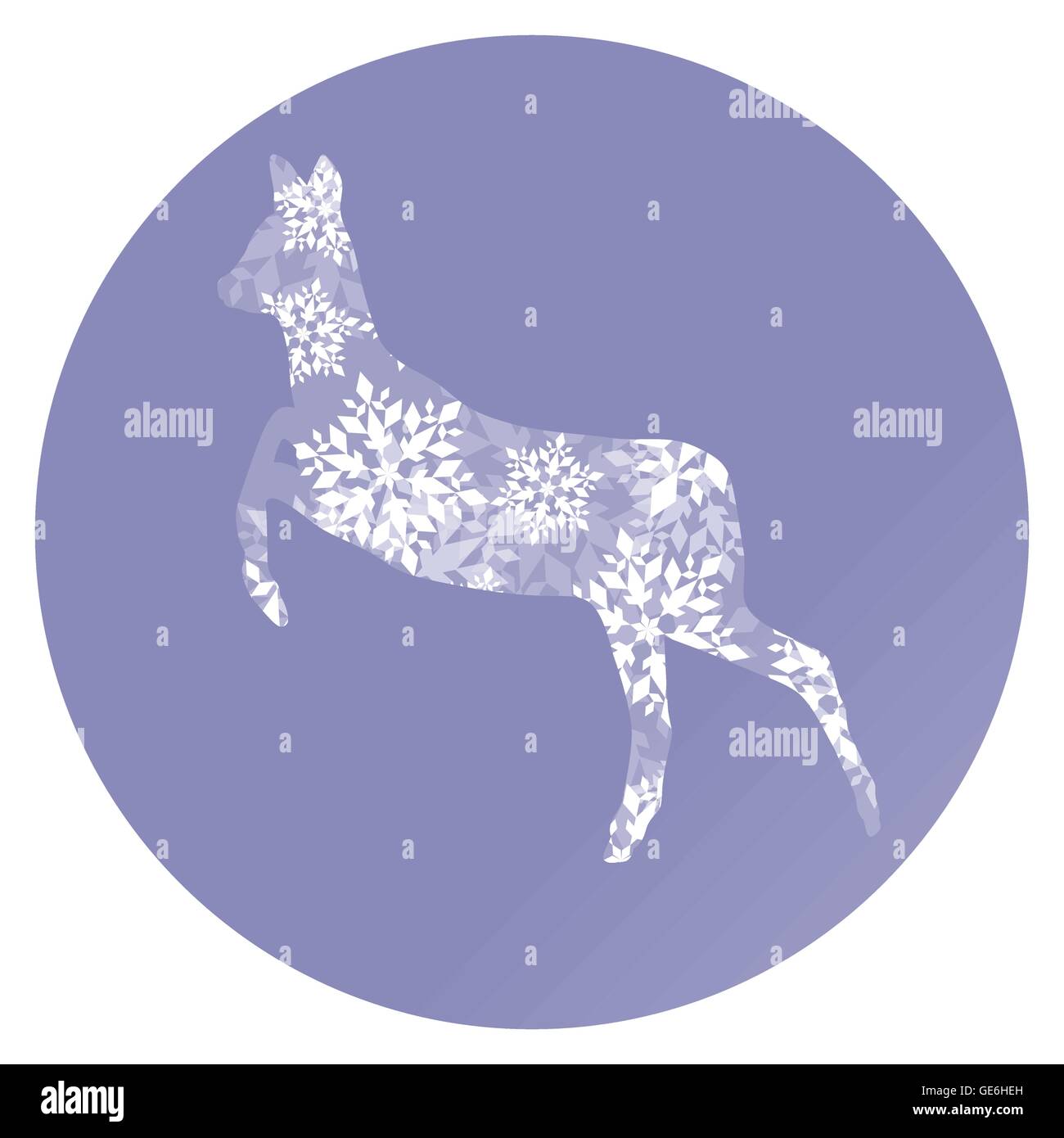 Doe young deer made of snowflakes winter concept abstract Happy New ...