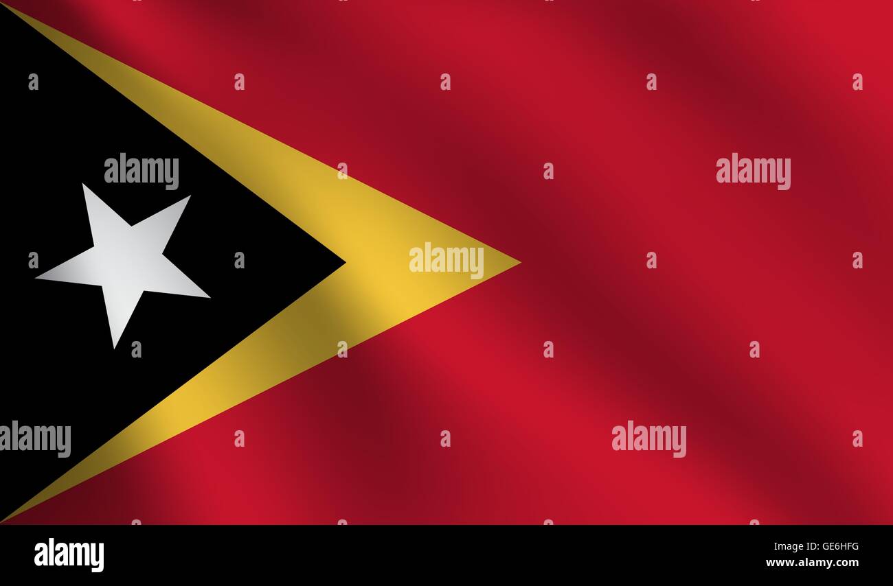 Waving east timor flag vector Stock Vector Images - Alamy