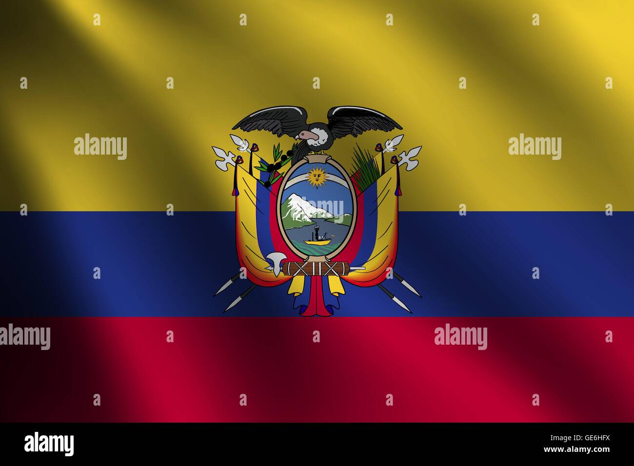 National flag of ecuador waving Stock Vector Images - Alamy