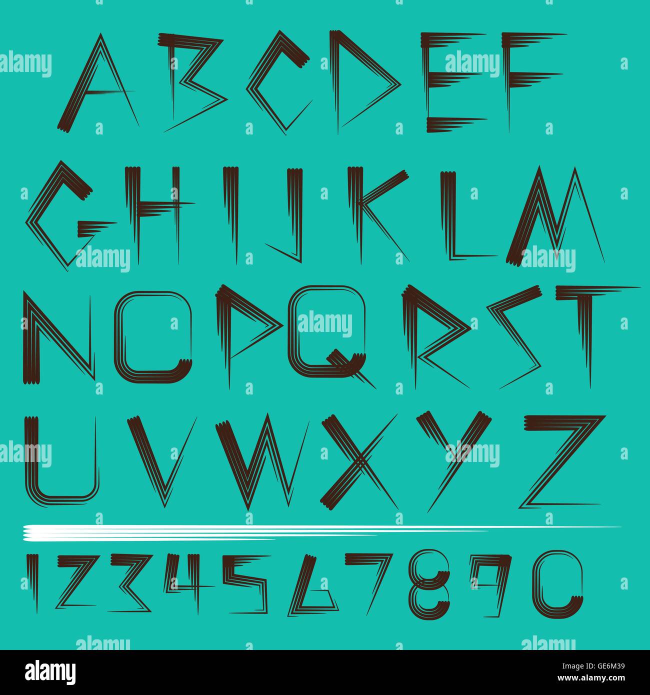 Vector Alphabet and numbers Set Stock Vector Image & Art - Alamy