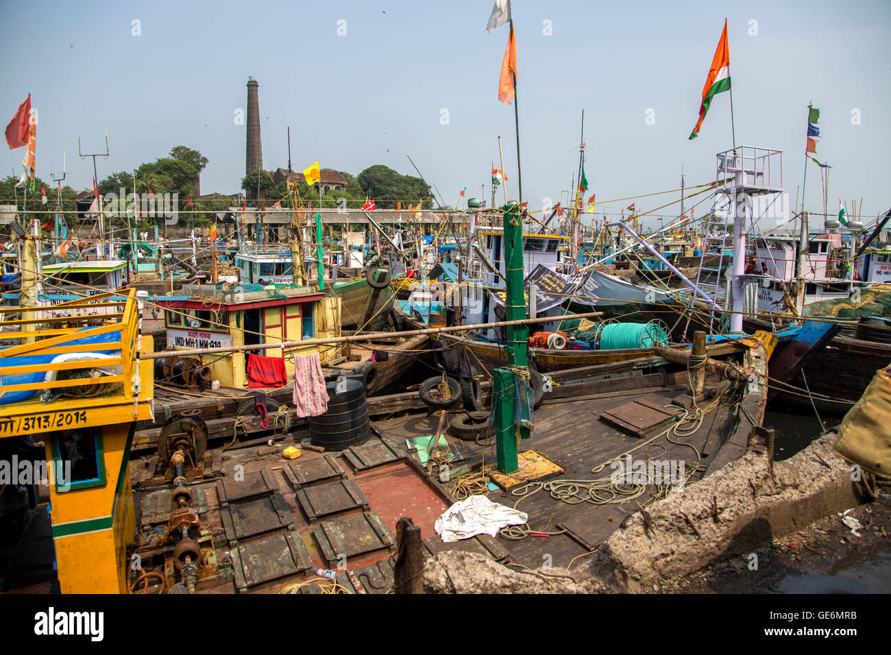 Mumbai India October 10 2015 Boats At Sassoon Docks In Mumbai India Sassoon Docks Is One