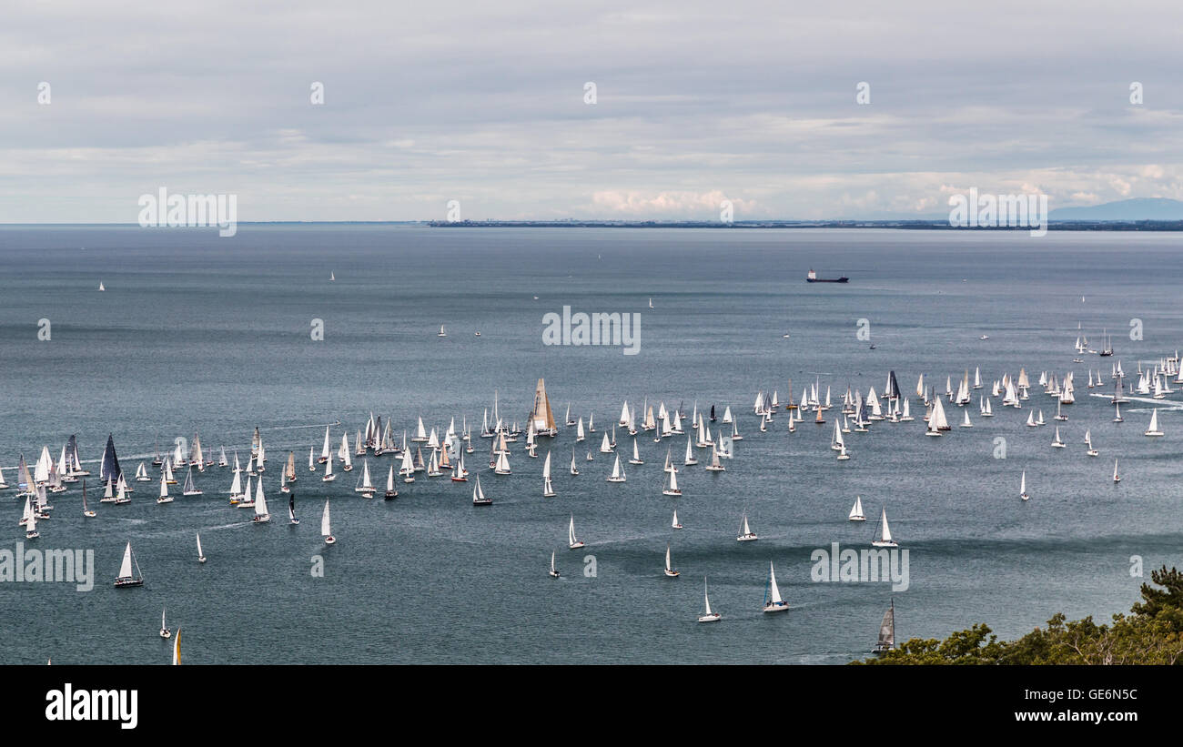 one of the biggest regatta in the world: the Barcolana Stock Photo - Alamy