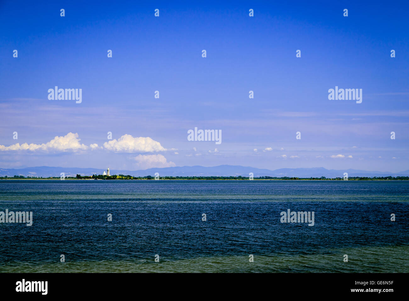 The lagoon of Grado in a summer day Stock Photo - Alamy