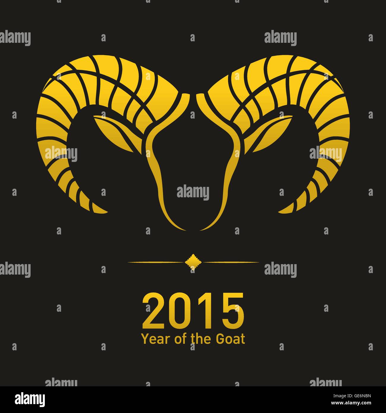 Happy New Year 2015, year of the goat Stock Vector Image & Art - Alamy