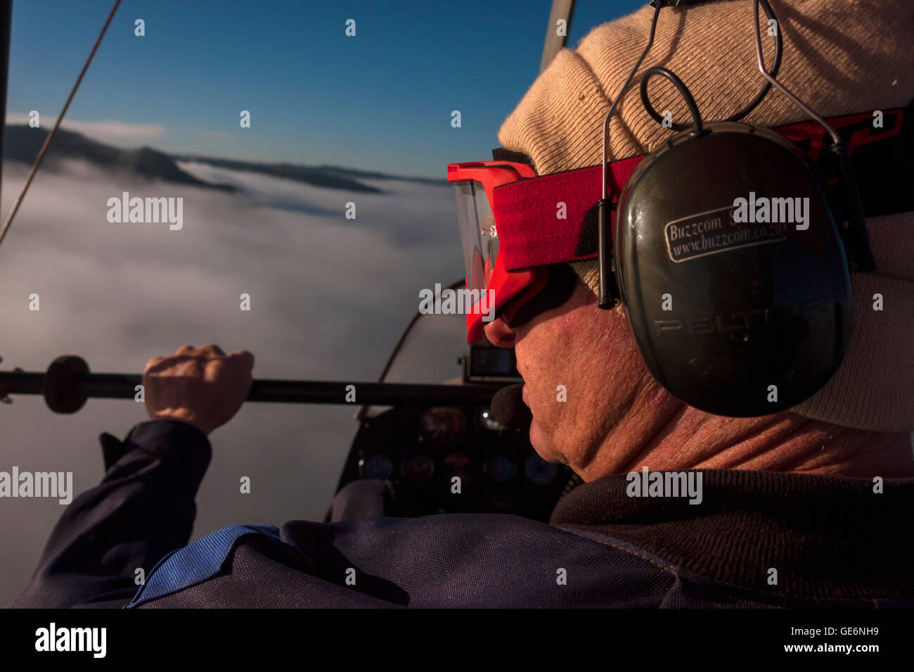 A microlight pilot in Zimbabwe Stock Photo - Alamy