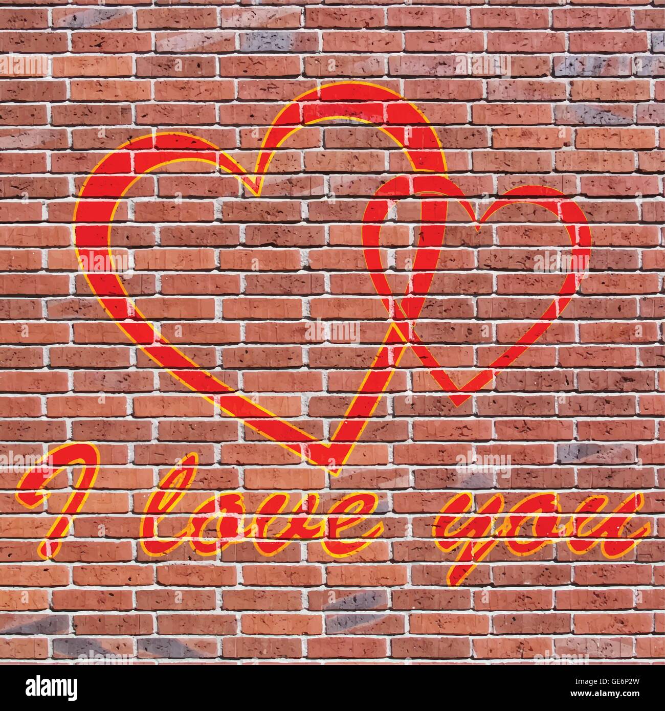 Wall graffiti love urban Stock Vector Images - Alamy
