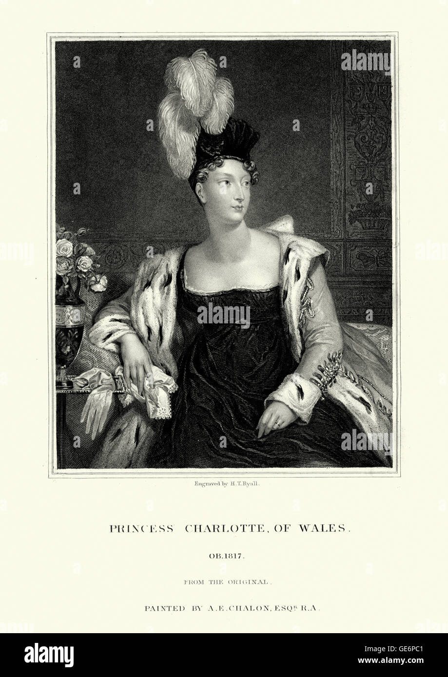 Portrait of Princess Charlotte of Wales the only child of George ...