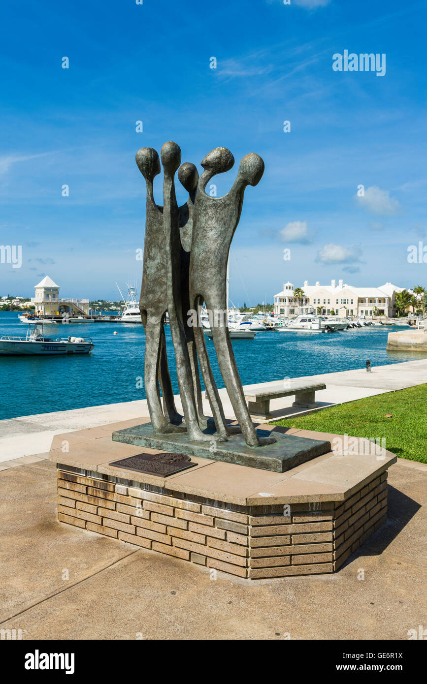 Sculpture "We Arrive", in Barr's Bay Park, Hamilton, Bermuda ...