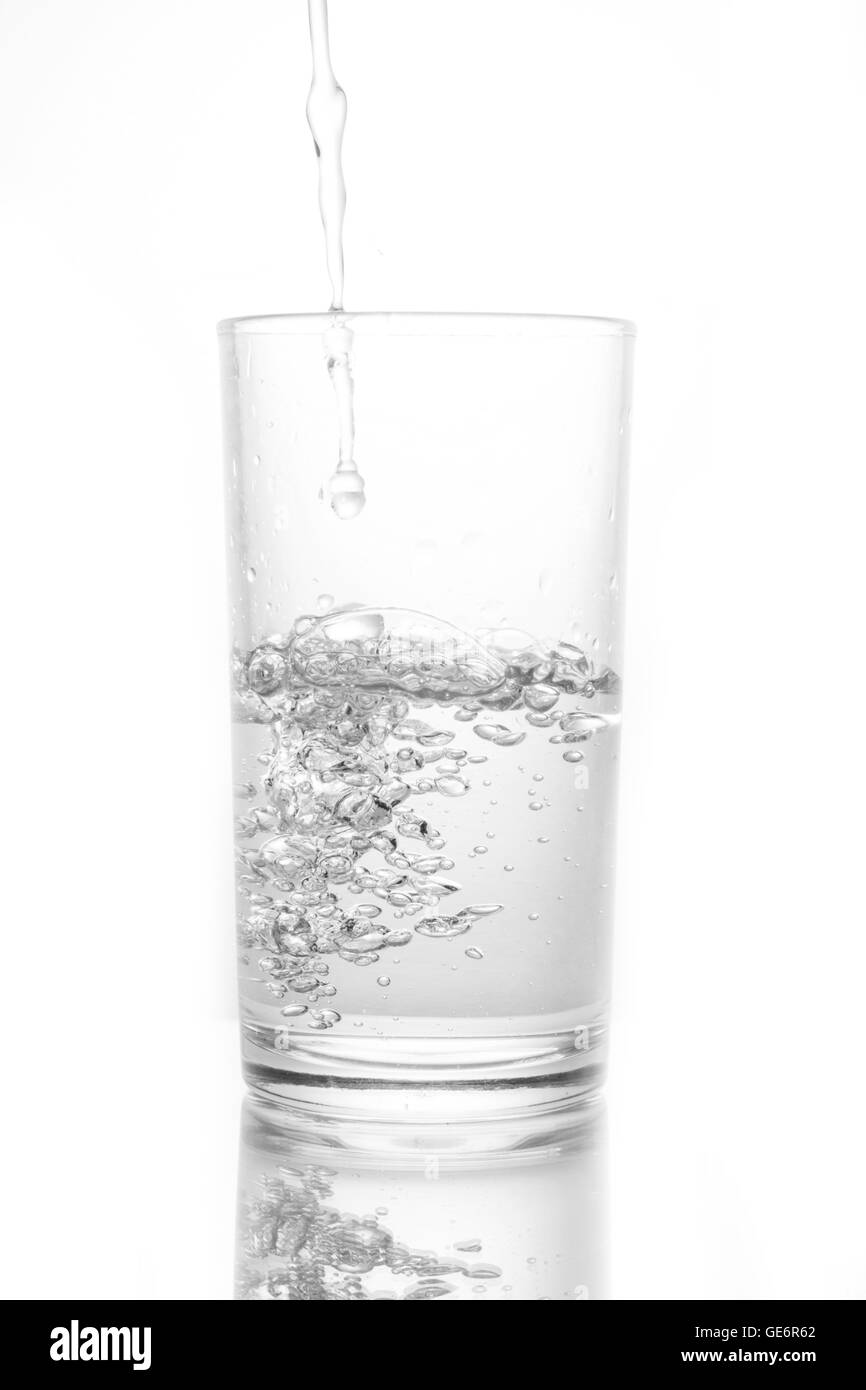 Glass of water isolated on white background Stock Photo - Alamy