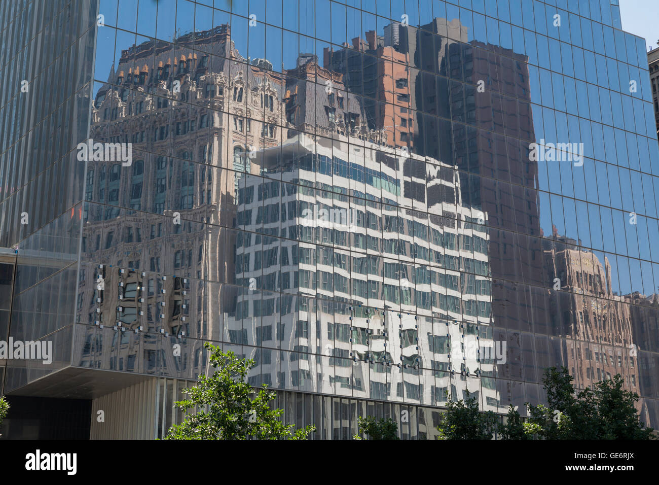 Reflected Buildings in New York City Stock Photo - Alamy