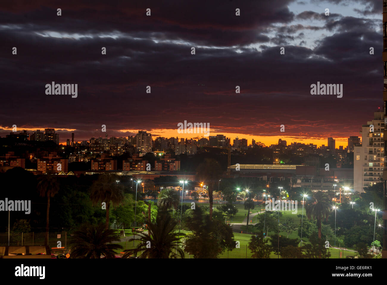 Porto alegre brazil night skyline hi-res stock photography and images ...