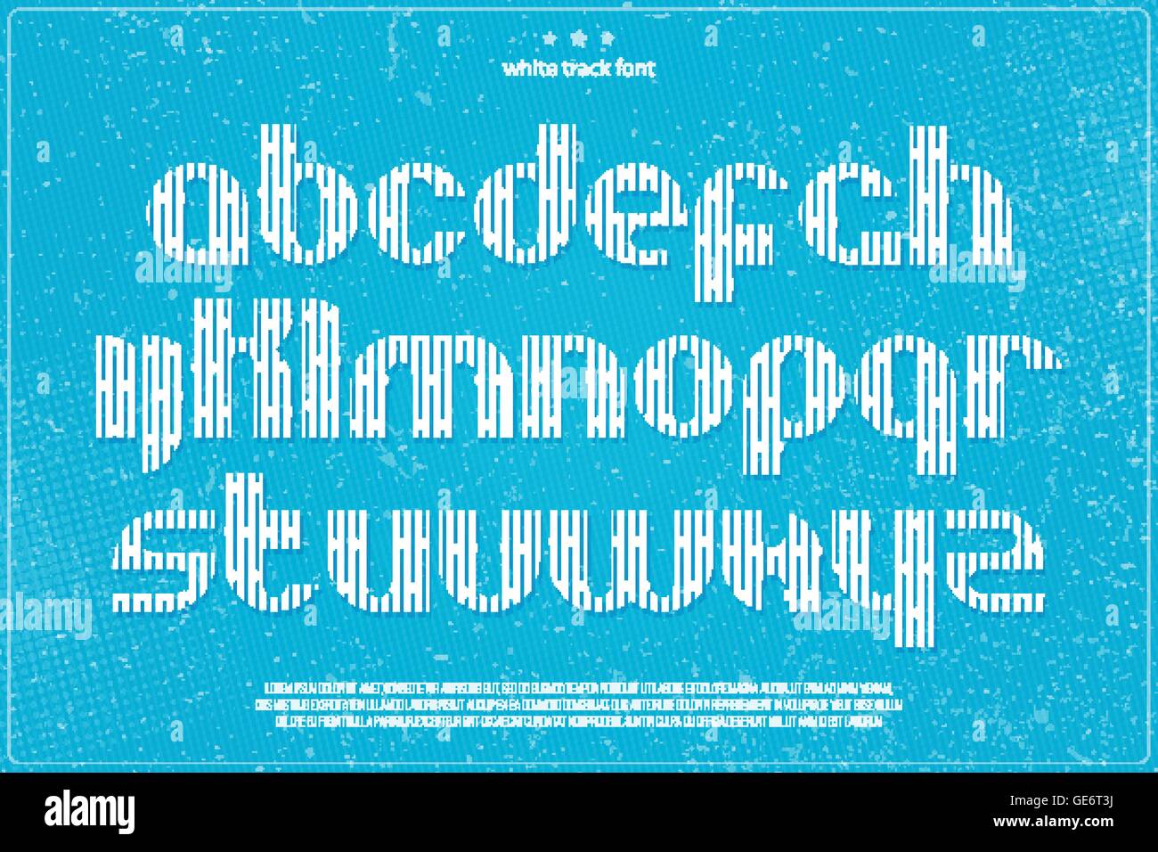 set of white imprint style alphabet letters on grunge paper texture ...