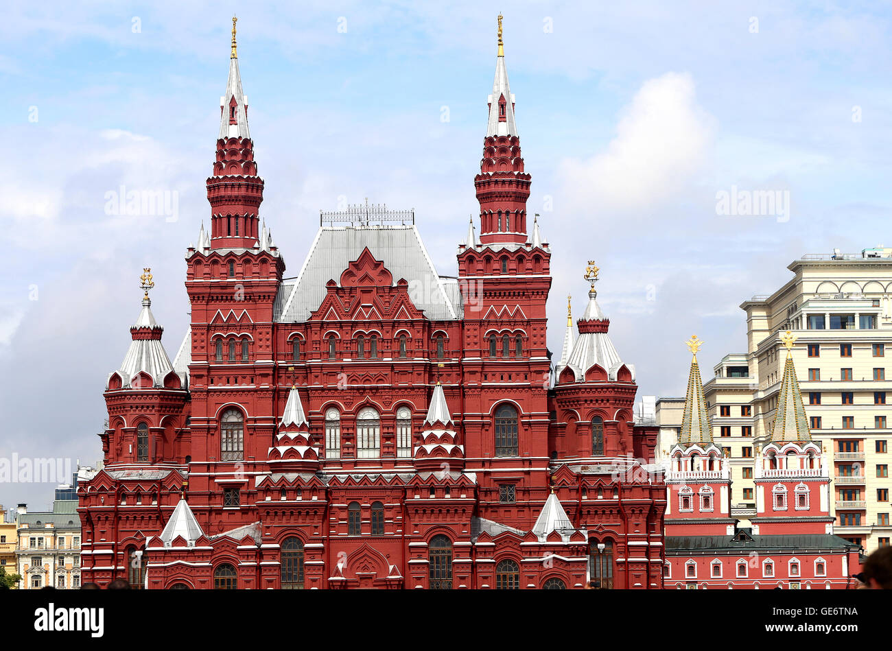 The State Historical Museum on Red Square. Moscow. Russia Stock Photo ...