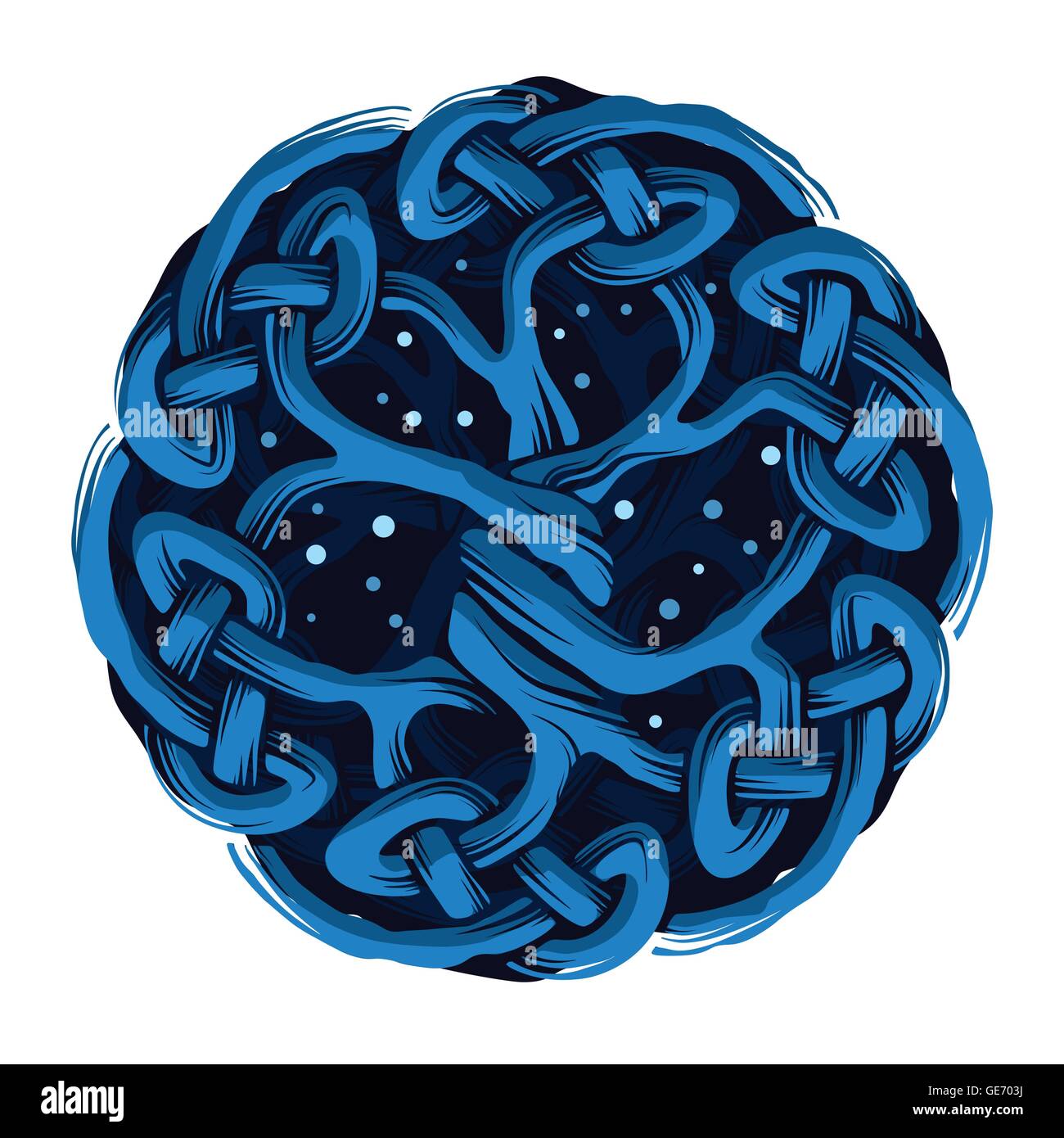 Illustration of celtic tree of life in the night, ethnic concept ...