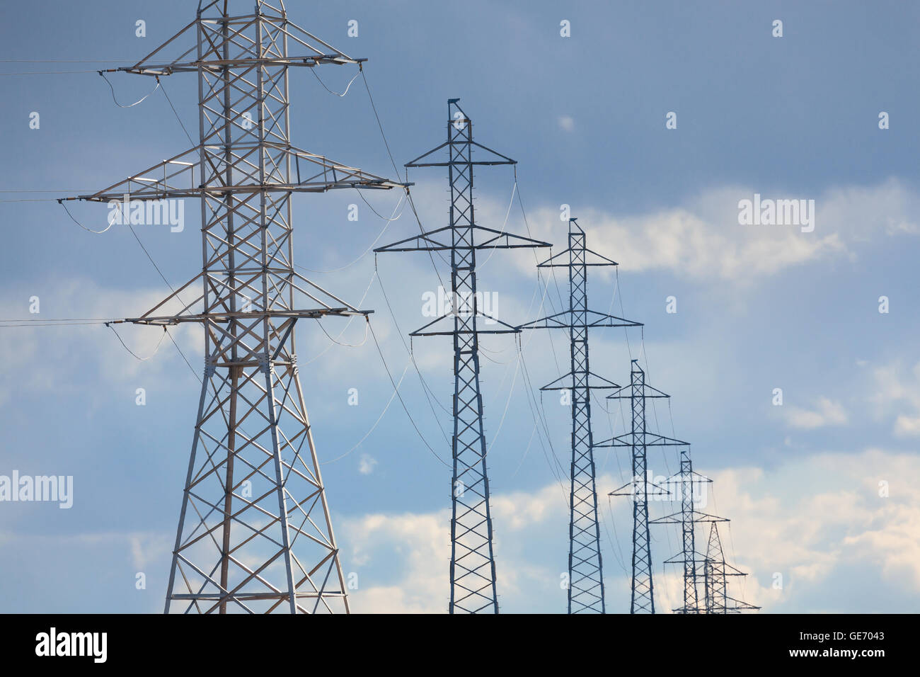 Pylon and transmission power line Stock Photo - Alamy