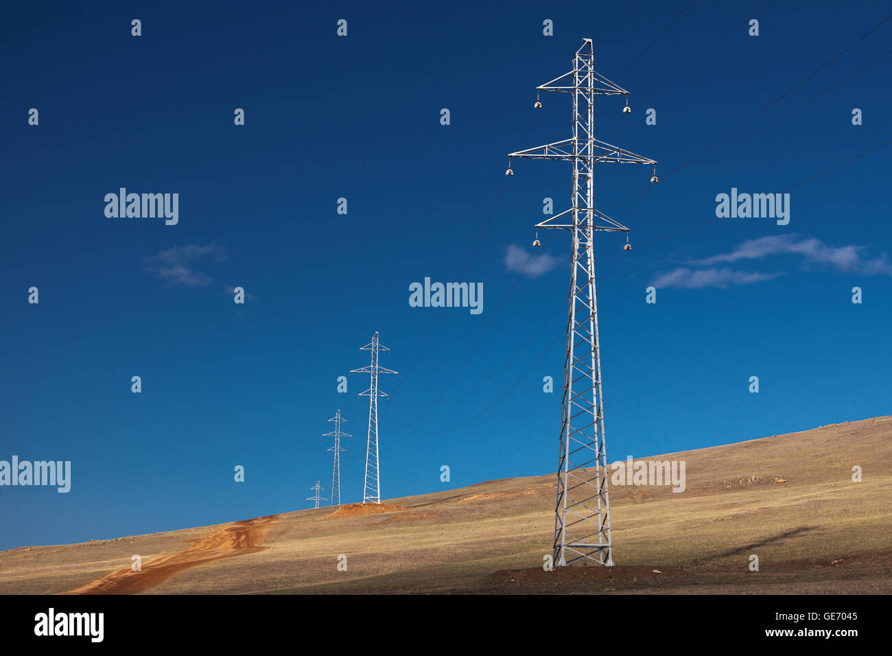 Pylon and transmission power line Stock Photo - Alamy
