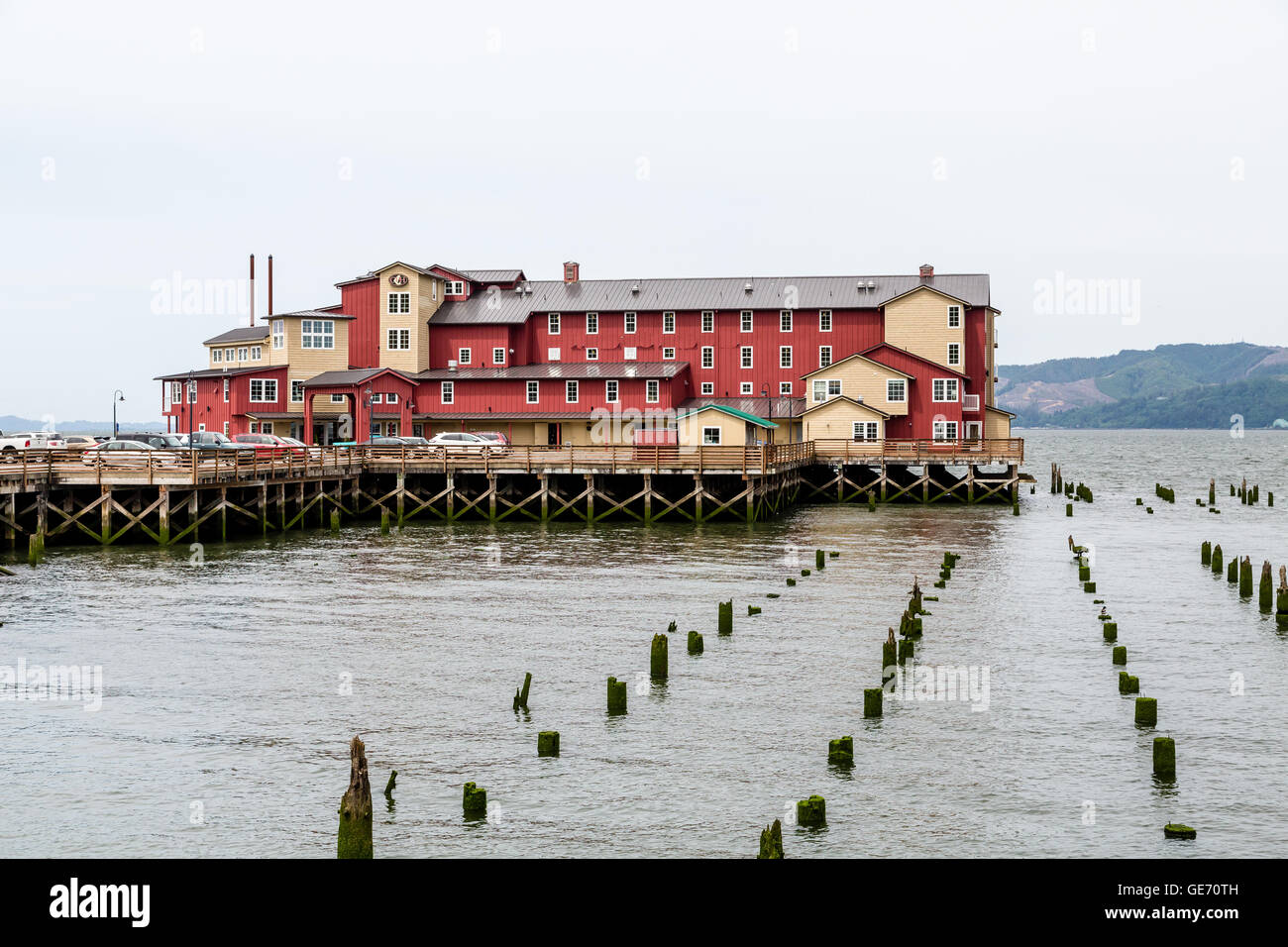 Old Red Hotel in Astoria Oregon Stock Photo - Alamy
