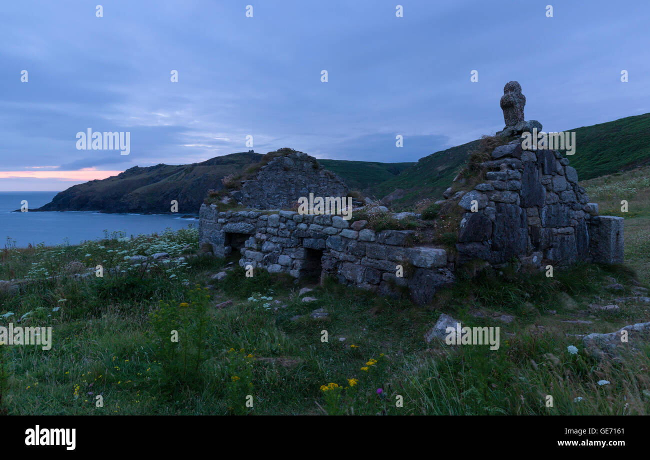 St Helens Oratory at Cape Cornwall in Cornwall Stock Photo - Alamy