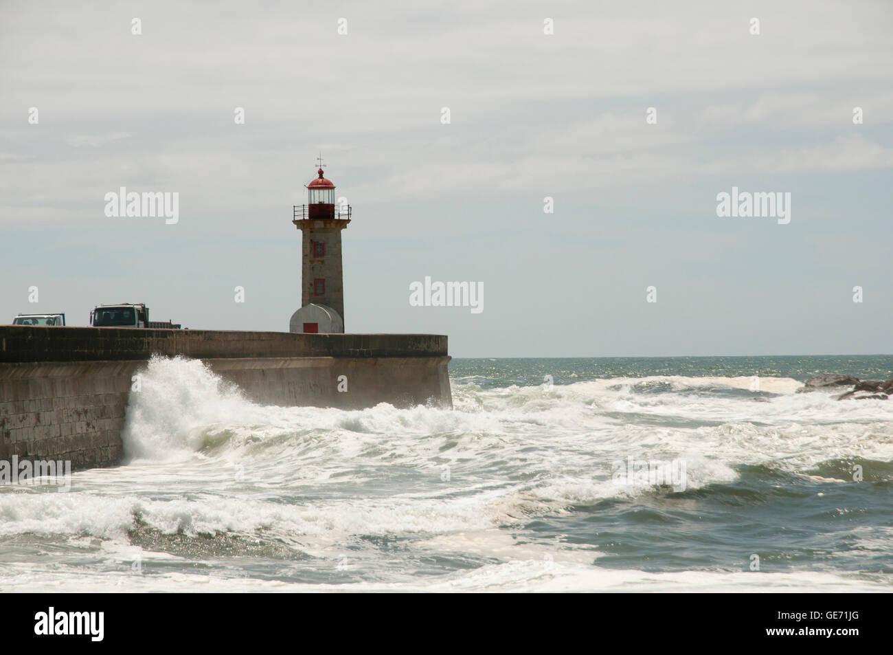 Lady of Light Lighthouse - Porto - Portugal Stock Photo - Alamy