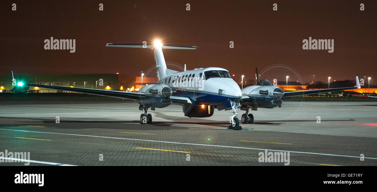 Royal Navy King Air 350 T1 Avenger at the RAF Northolt night shoot ...