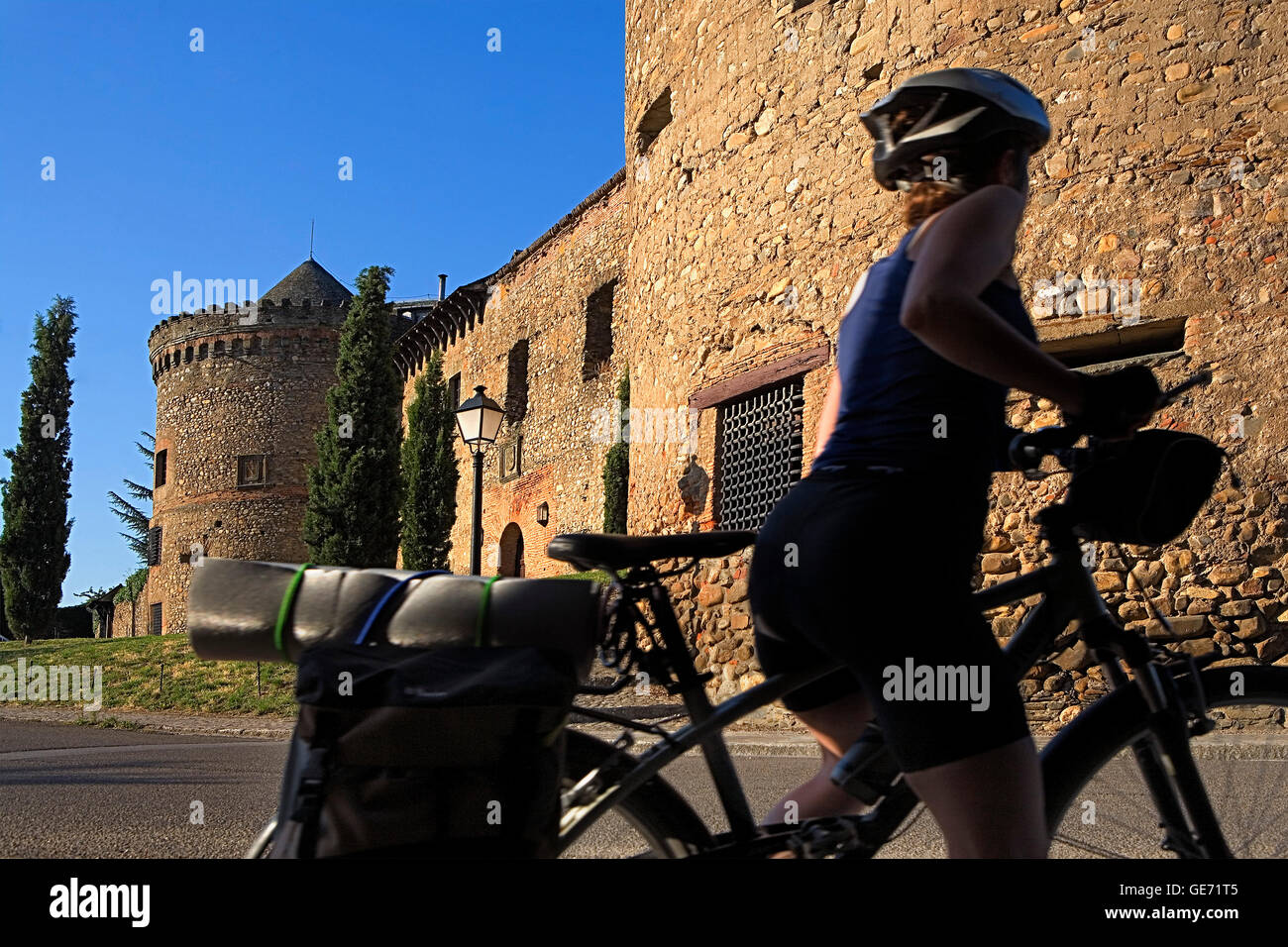 Pilgrims riding bicycles hi-res stock photography and images - Alamy