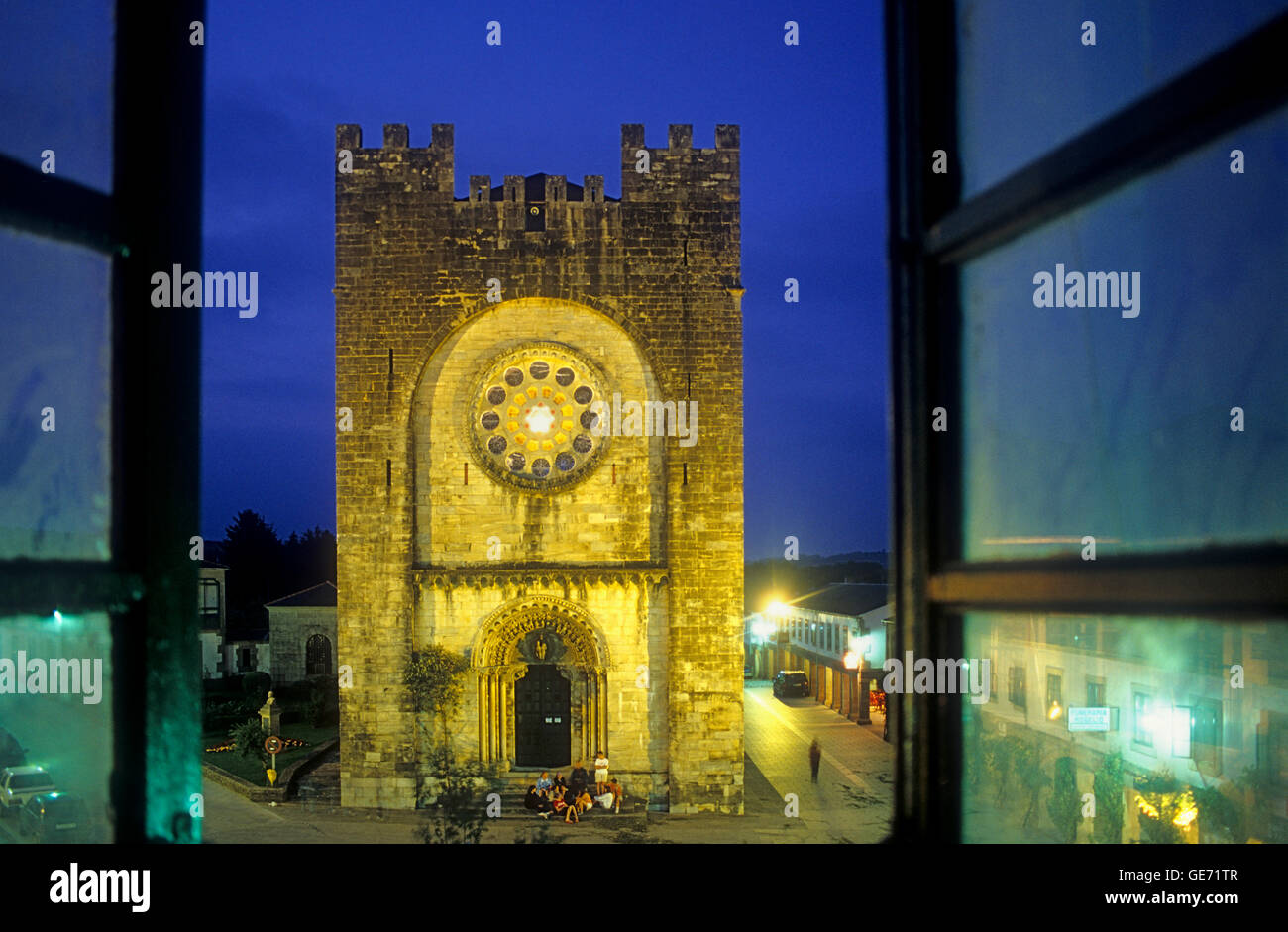 San Juan Romanesque church, Portomarín. Lugo province. Spain. Camino de ...