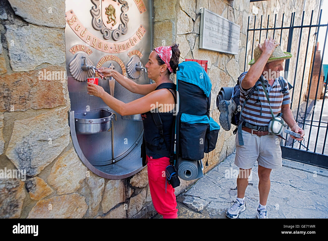 Spain navarra irache wine fountain hi-res stock photography and images - Alamy