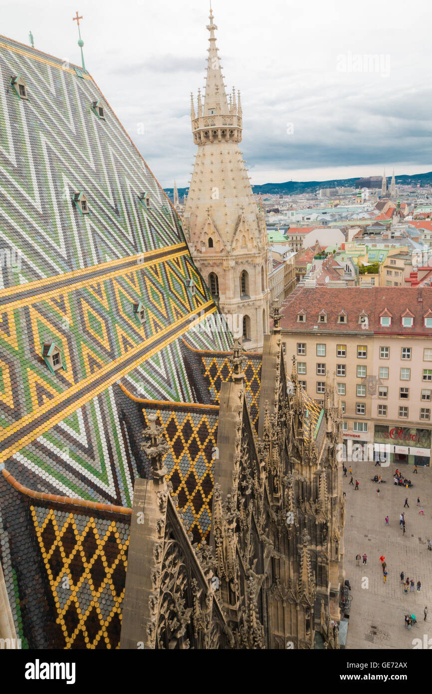 View from tower of Vienna Cathedral Stock Photo - Alamy