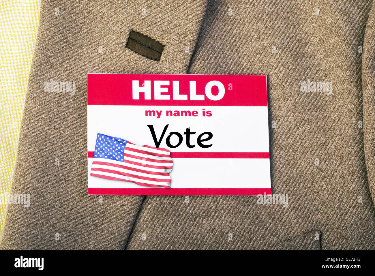 Political badge on jacket hi-res stock photography and images - Alamy