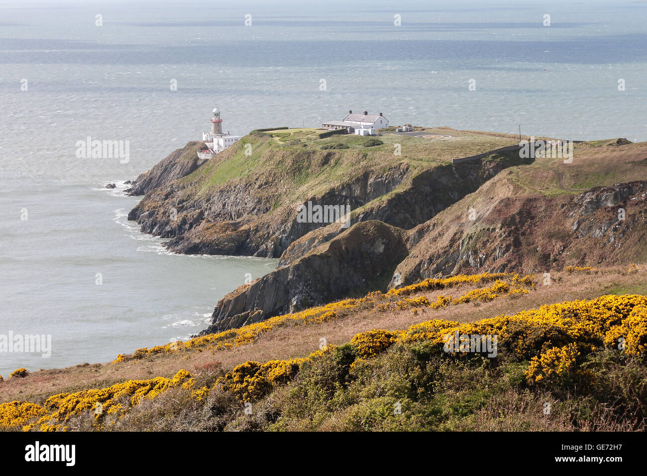 Irish Sea from Howth Summit, Baily Lighthouse, Ireland Stock Photo - Alamy