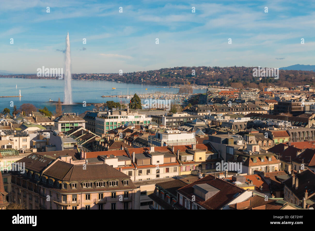 Panoramic view of Geneva Stock Photo - Alamy
