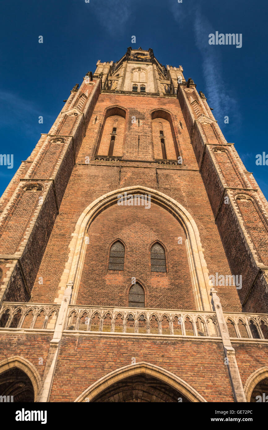 Delft Church tower in Netherlands Stock Photo - Alamy