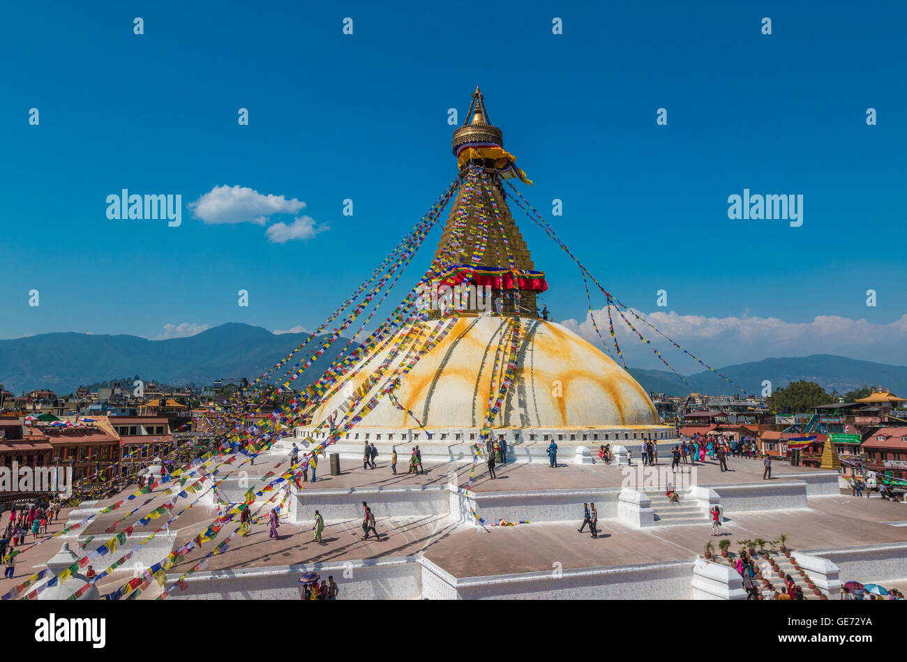 Boudhanath stupa in Kathmandu Nepal Stock Photo - Alamy