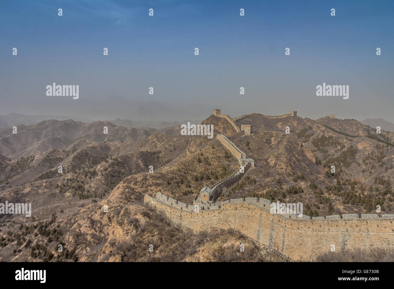View of the great wall of China Stock Photo - Alamy