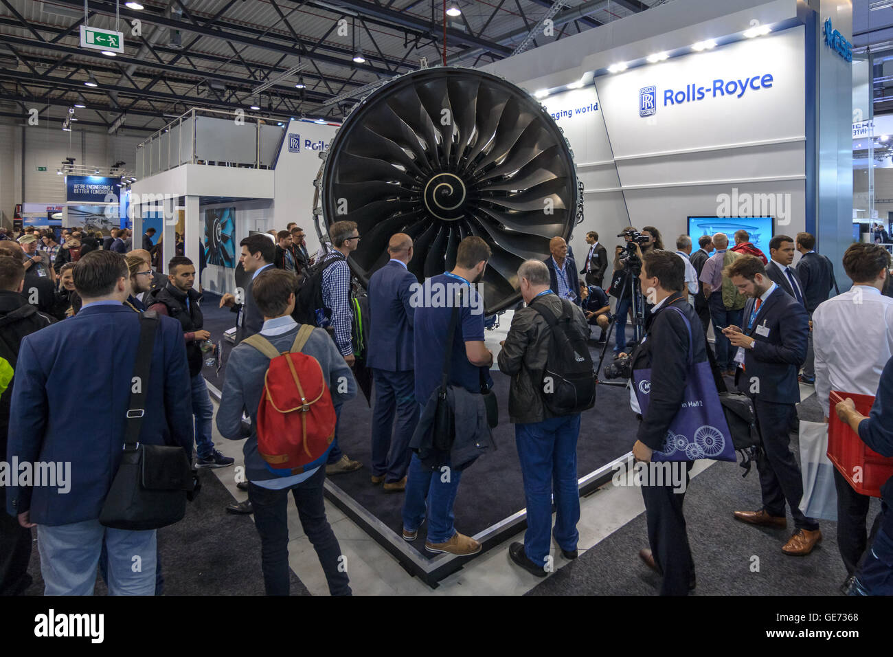BERLIN, GERMANY - JUNE 01, 2016: Turbofan jet engines Rolls-Royce Trent ...