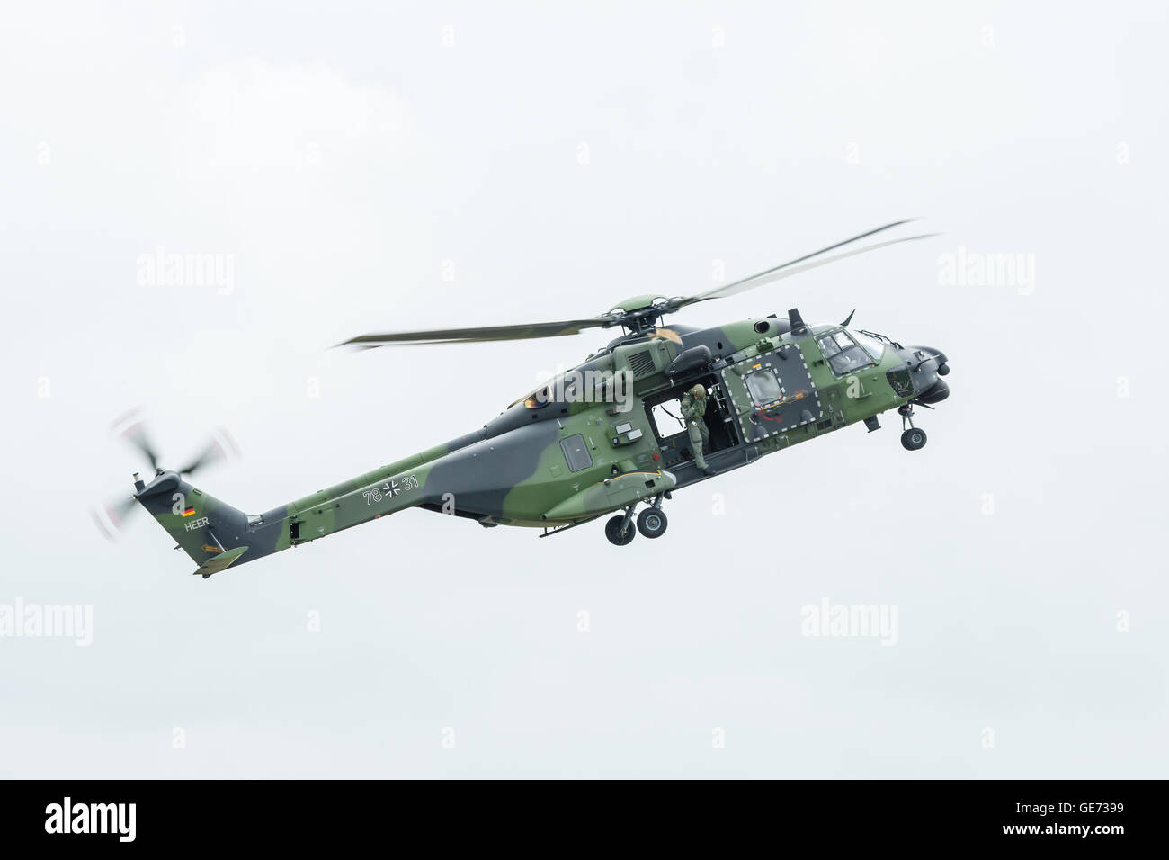 BERLIN, GERMANY - JUNI 01, 2016: Flight helicopter NH90 of the German ...