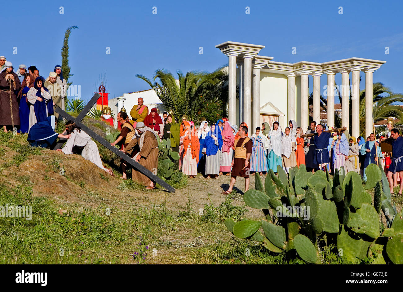 Live Holy week ´pasión´ at Riogordo. Málaga province. Andalucia. Spain ...