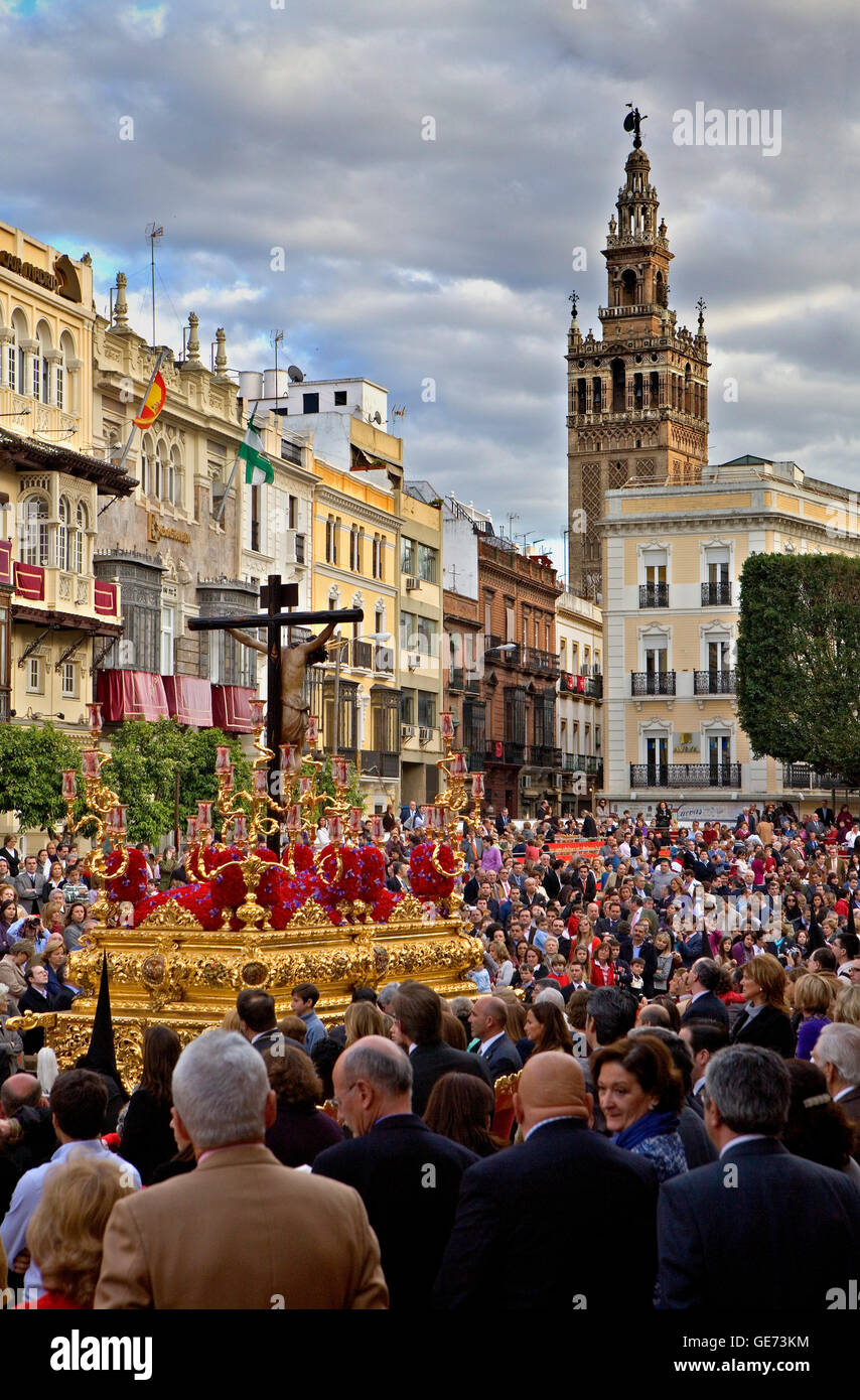 Plaza de San Francisco.Holy Week procession.`La Sed´.Holy Wednesday ...