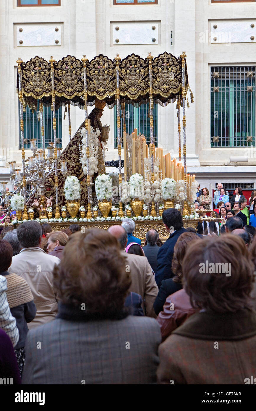 Avenida de la Constitución.Penitents.Holy Week procession.`La Sed´.Holy ...