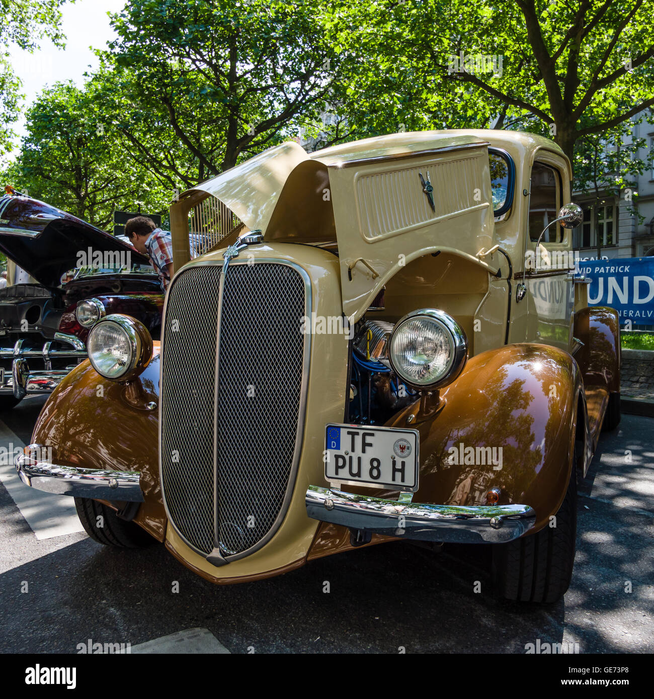 BERLIN - JUNE 05, 2016: Vintage pickup Ford V8 Model 85, 1938. Classic ...