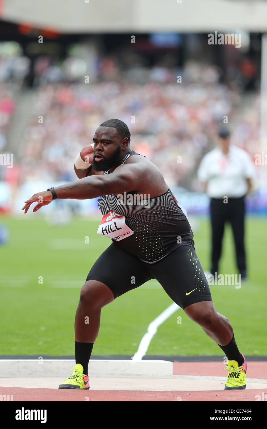Darrell HILL competing n the Shot Put at the IAAF Diamond League ...