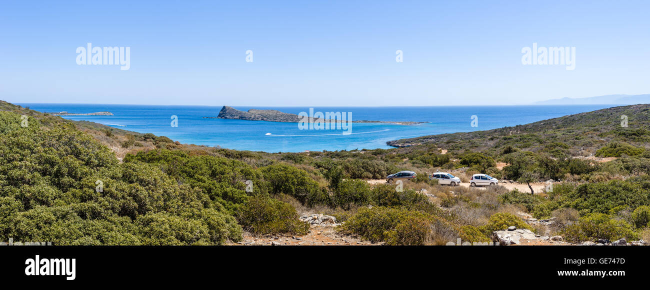 Beautiful bay. Peninsula Kalydon. The island of Crete. A popular ...