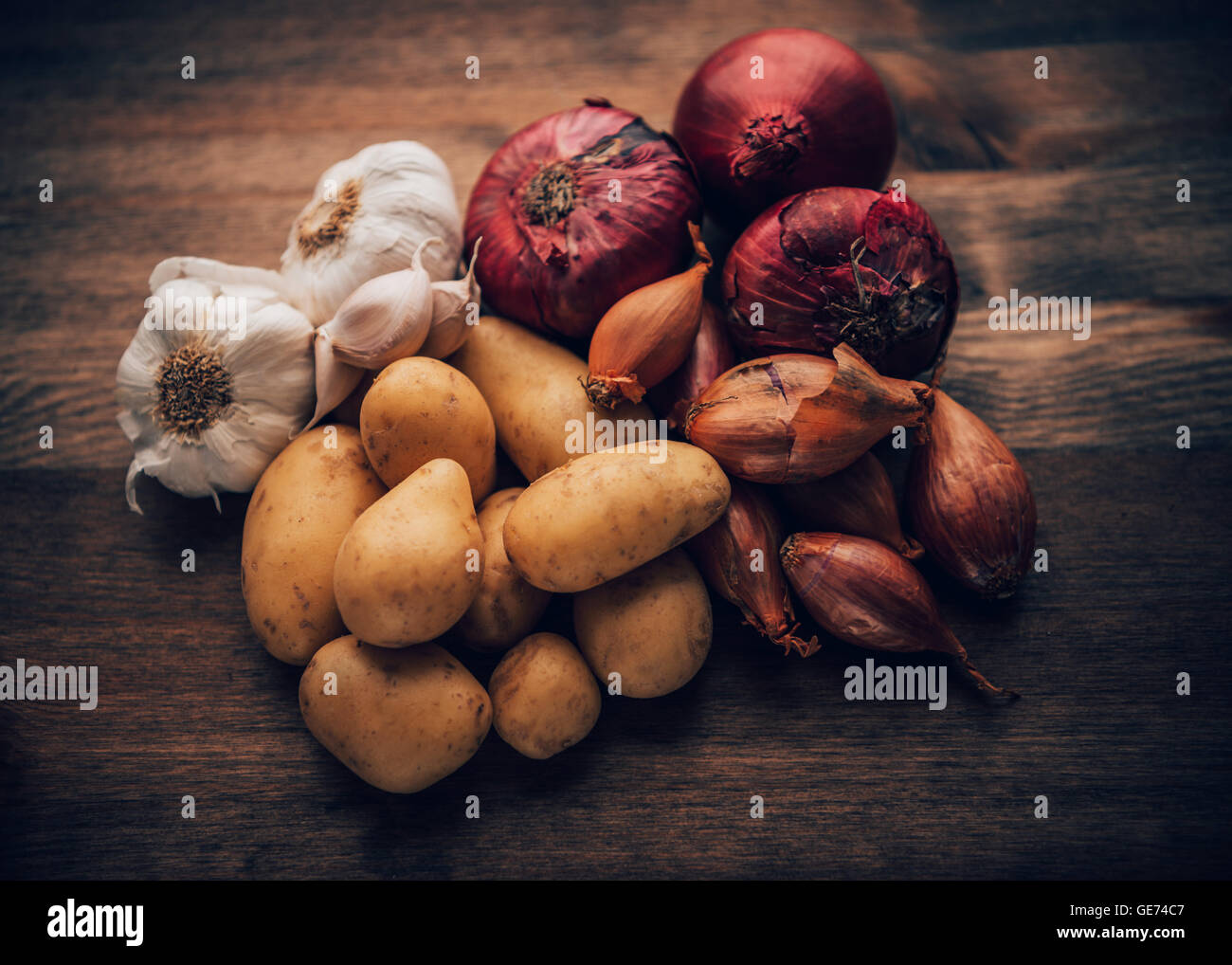 Beauty shots of food on a rustic setting Stock Photo - Alamy