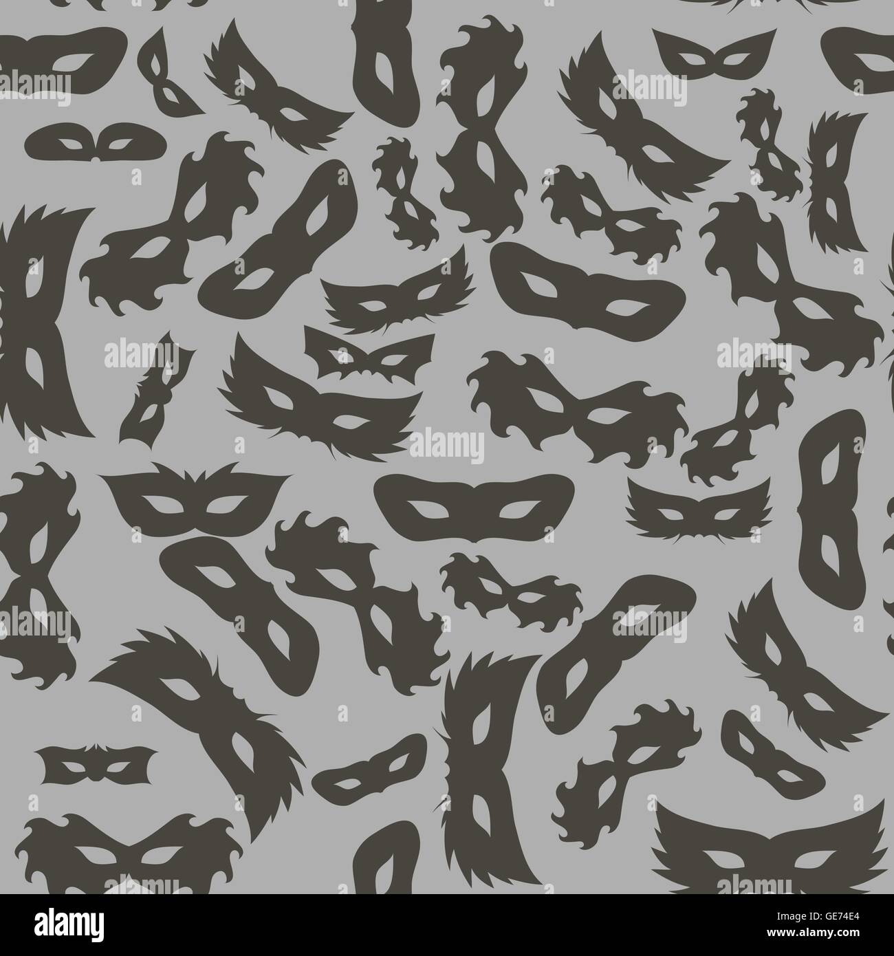 Silhouette of Masks Seamless Pattern Stock Vector Image & Art - Alamy
