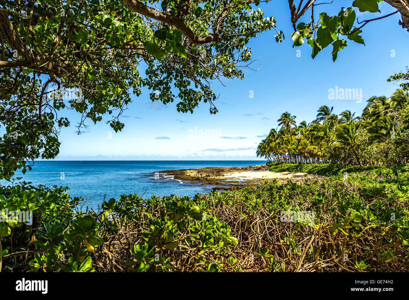 Secret Beach at Ko'olina on the Leeward side of Oahu, Hawaii Stock ...