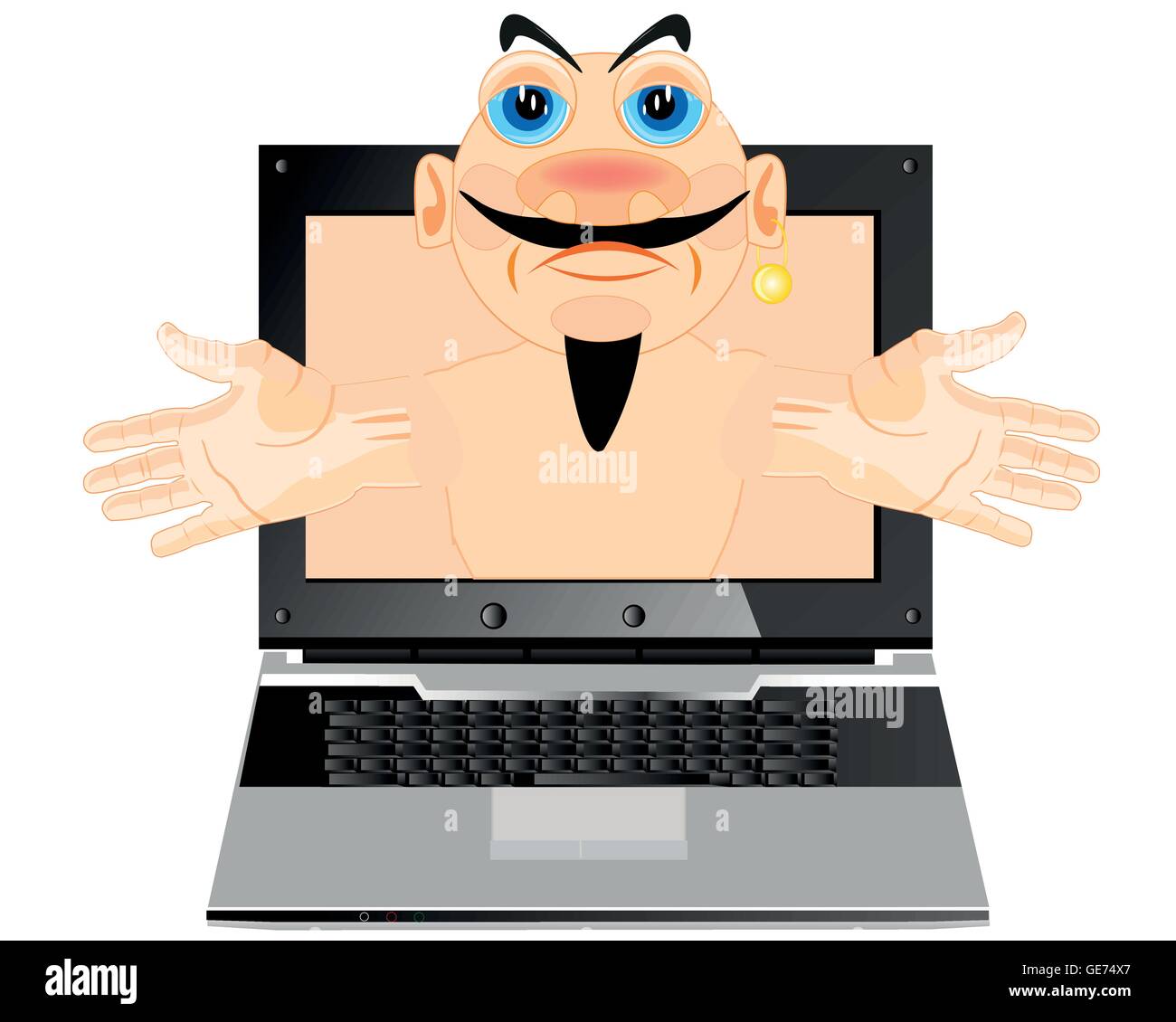 Fairy-tale computer genie Stock Vector Image & Art - Alamy