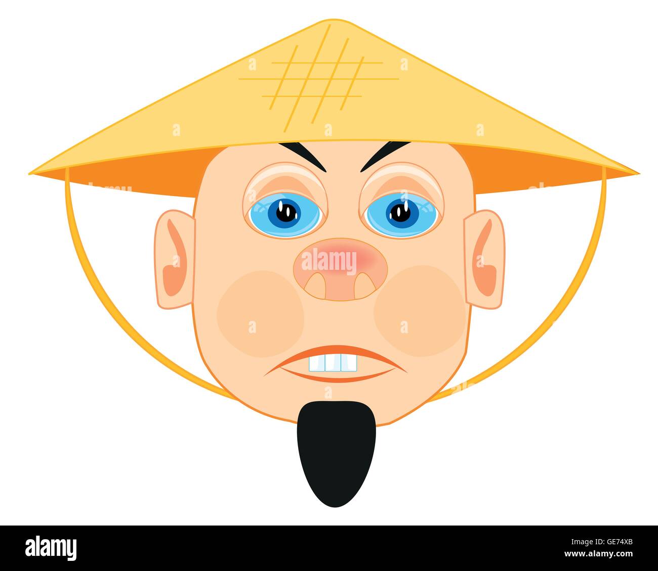 Vietnamese in straw hat Stock Vector Image & Art - Alamy