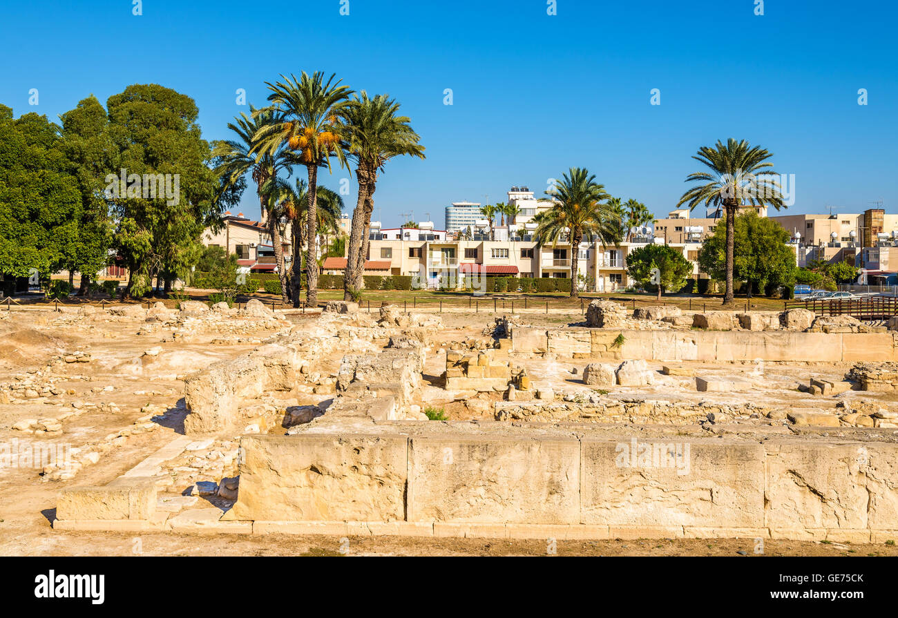 Ancient Kition, an archaeological site in Larnaca - Cyprus Stock Photo ...