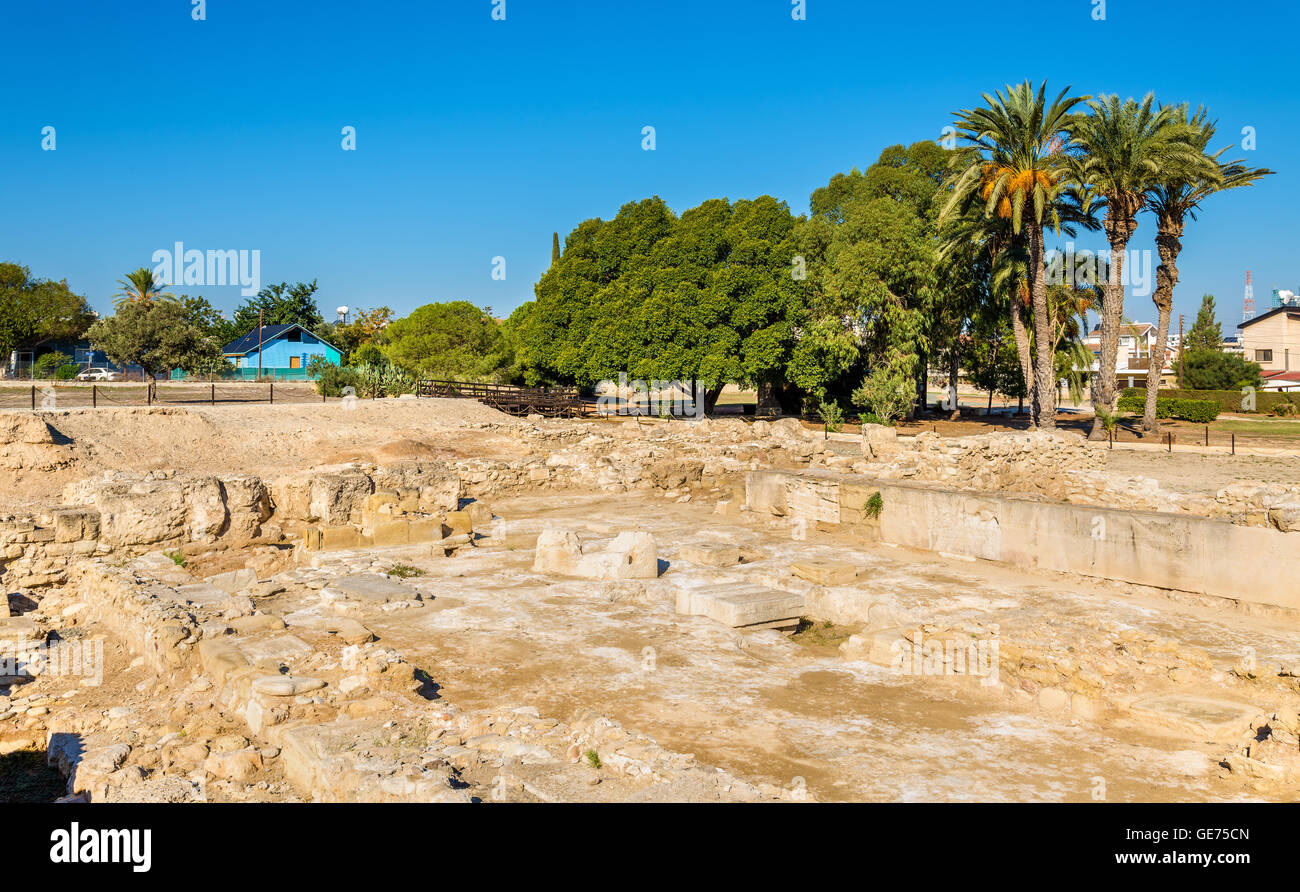 Ancient Kition, an archaeological site in Larnaca - Cyprus Stock Photo ...